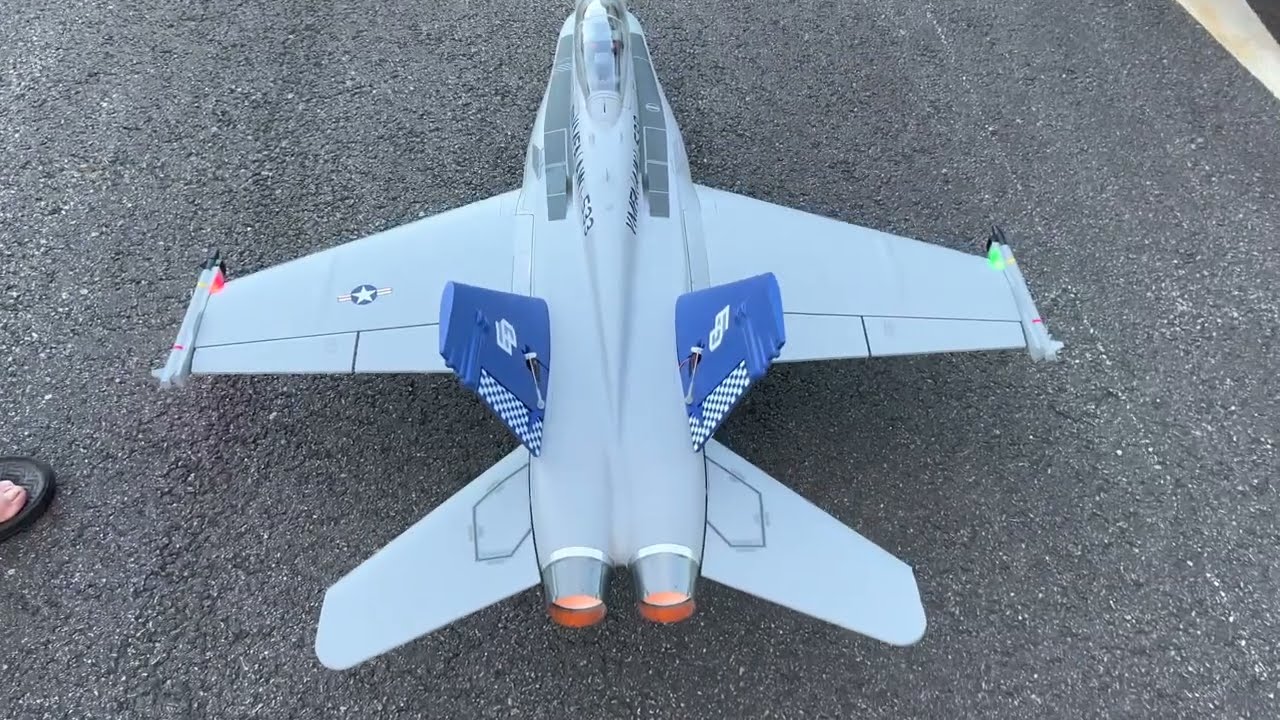 FMS F-18 80mm maiden - YouTube
