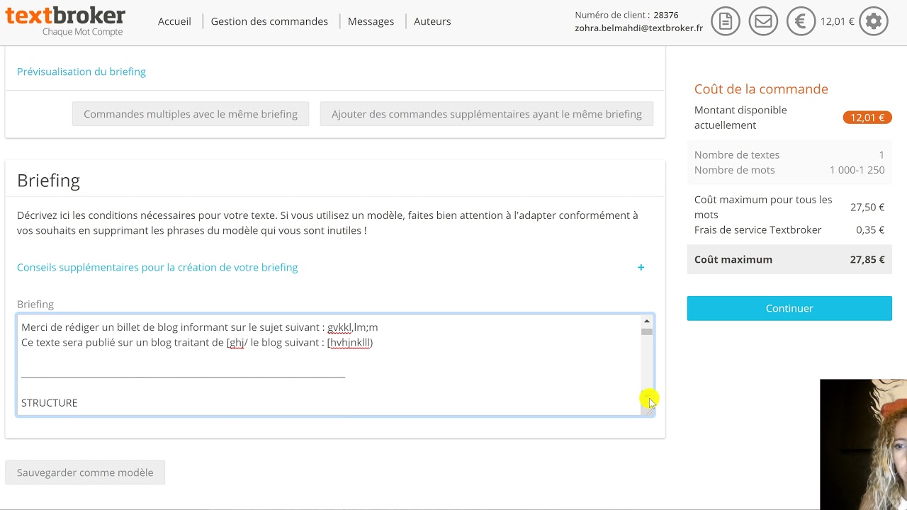 Créer son briefing sur Textbroker.fr - YouTube