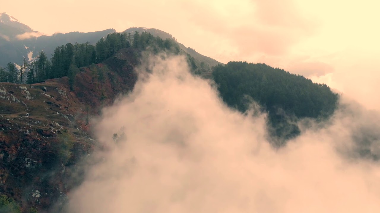 Drone Footage Of Thick Fog Creeping In The Mountain Side - YouTube