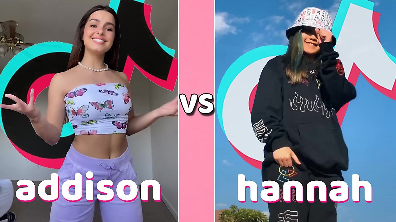 Addison Rae Vs Hannah TikTok Dances Compilation - YouTube