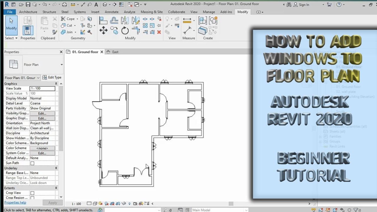 Autodesk Revit 2020 Tutorial; 07. How to Add and Edit Windows. - YouTube