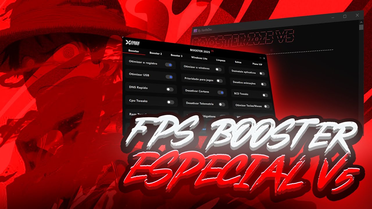 SAIU!! AGORA SIM SEU FPS VAI EXPLODIR 🚀 FPS BOOSTER V5 COM OTIMIZAÇÕES ...