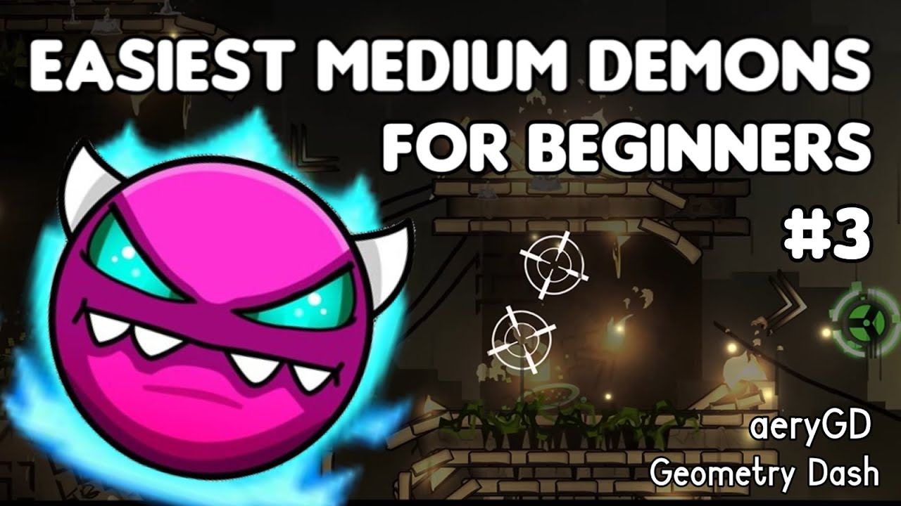 Easiest MEDIUM Demons for Beginners in Geometry Dash! - YouTube