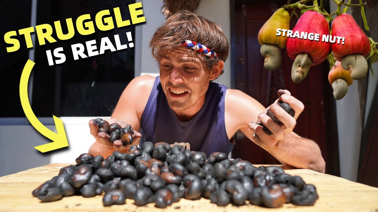 BIG STRUGGLE - Philippines Strange Fruit With Expensive Nut (Roasted ...