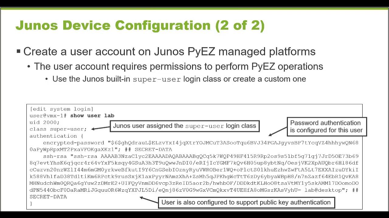 Junos Configuration For Junos PyEZ - YouTube