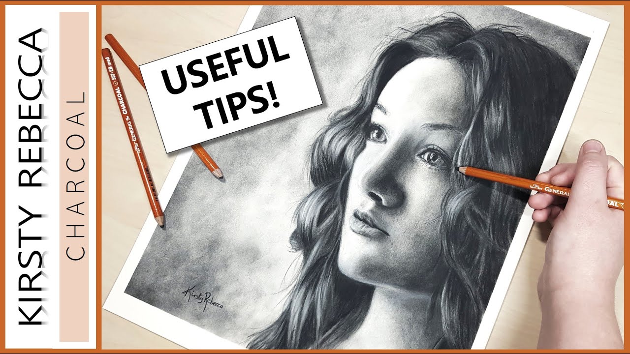 How To Draw Face Using Charcoal