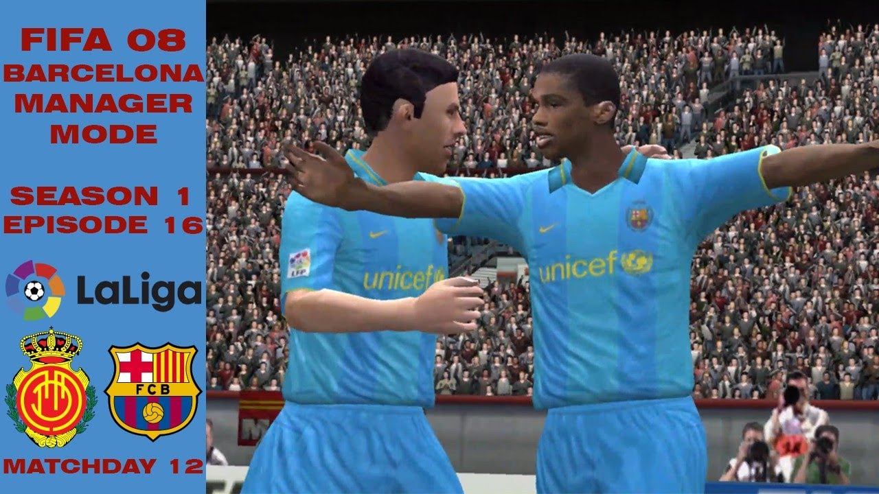POWERFUL TEAM PLAY // FIFA 08 BARCELONA MANAGER MODE #16 [SEASON 1 ...