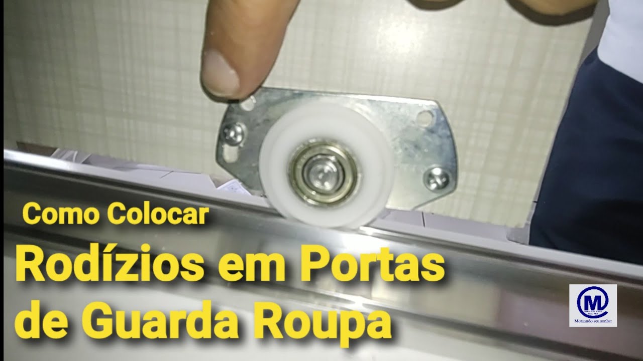 Como colocar Rodízios, RODINHAS, em porta de guarda roupa ( Parte 1 ...
