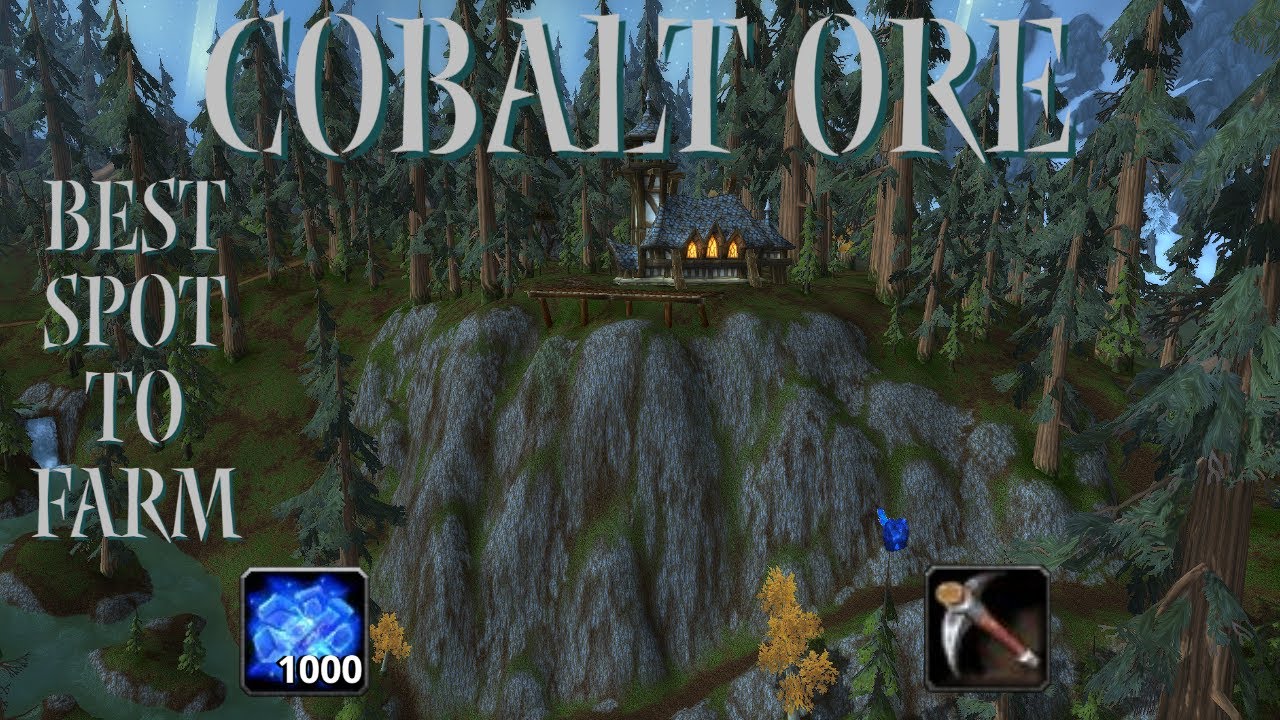 Best spot to farm Cobalt ore in Shadowlands Grizzly Hills - YouTube