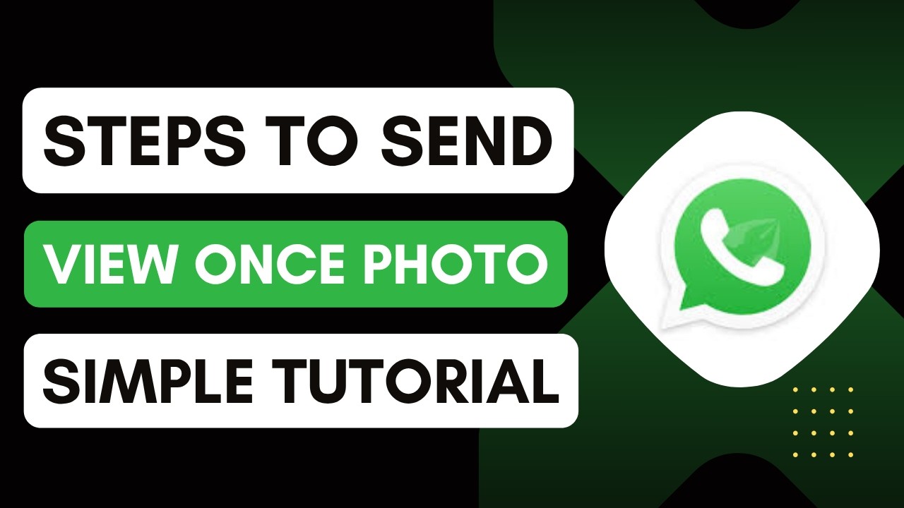 WhatsApp: How to send a "View Once" photo - YouTube