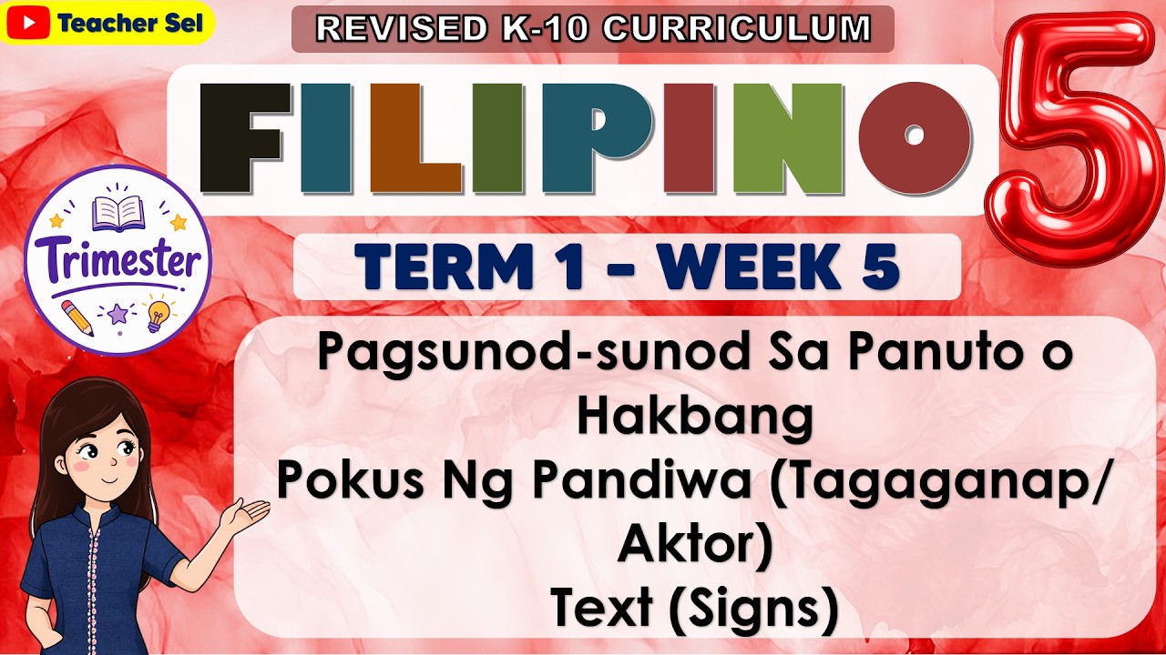 Filipino 5 Quarter 1 Week 5 Revised K-12 - Pagsunod-sunod Sa Panuto O ...