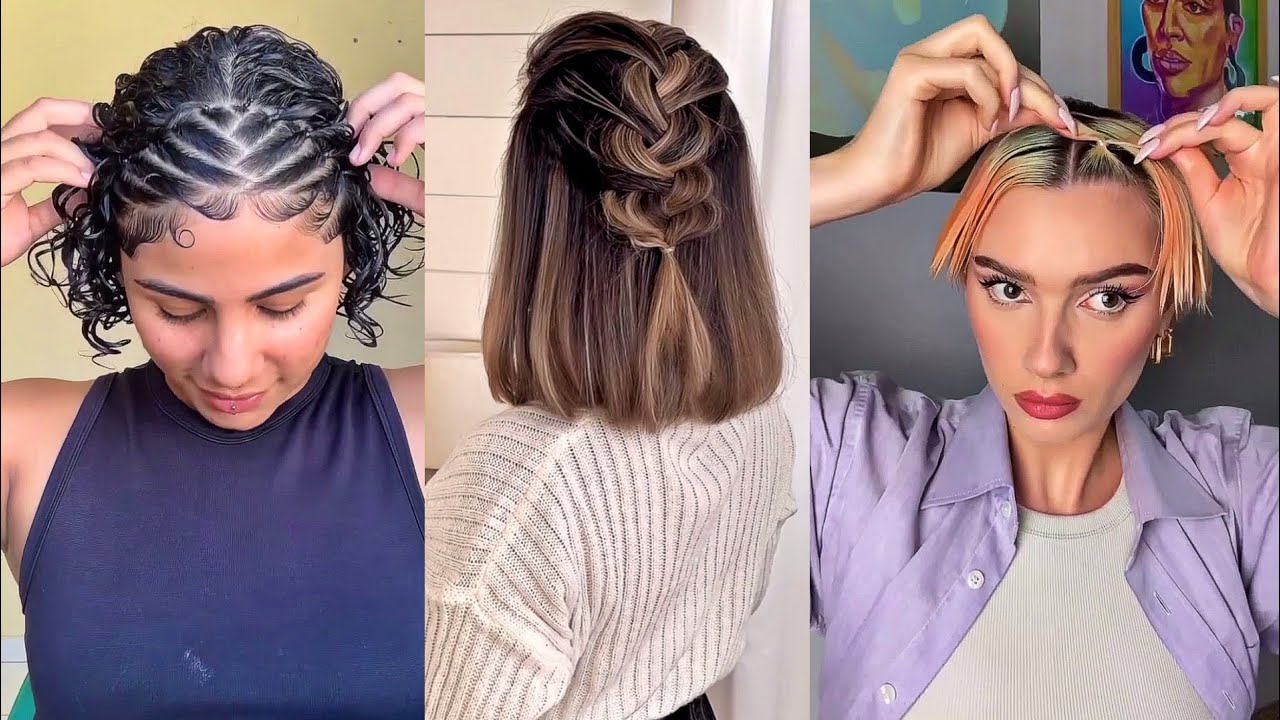 lindos peinados para cabello super cortito | chicas fashions - YouTube