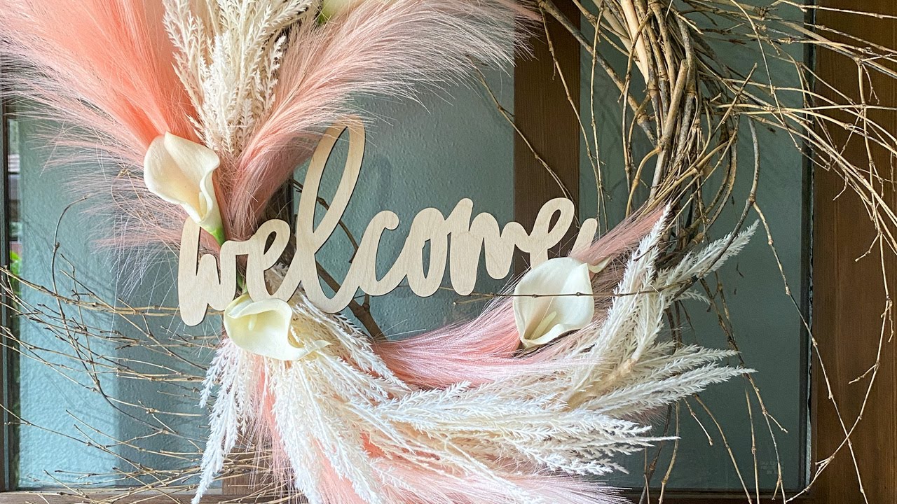 Make this DIY Pampas Grass Wreath with Craft Warehouse - YouTube