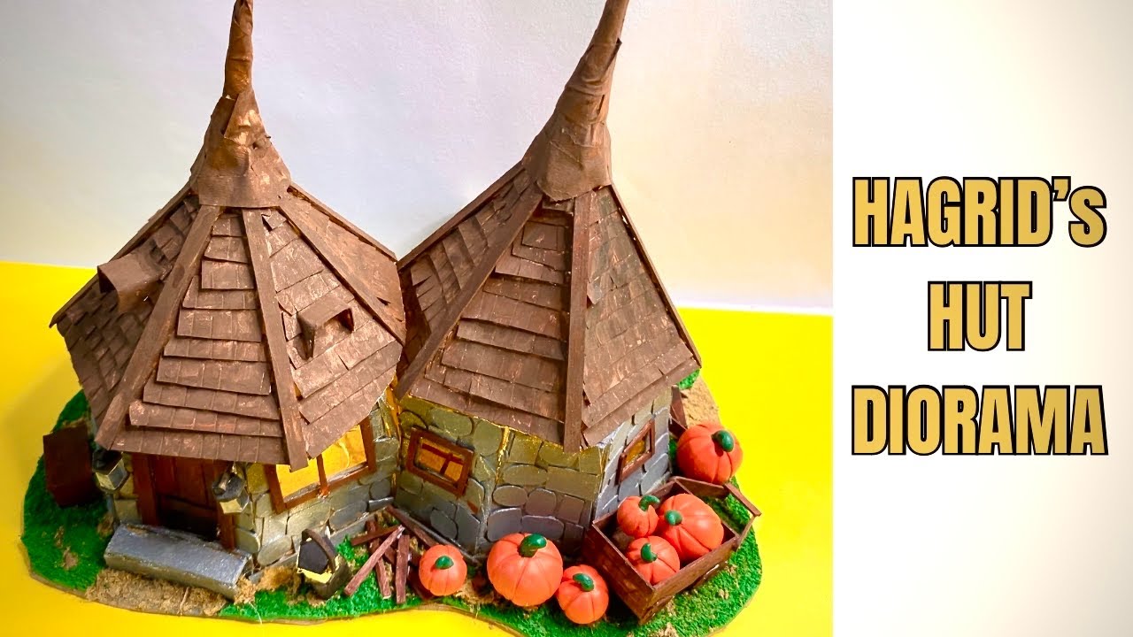 Hagrid hut diorama | Harry Potter crafts - YouTube