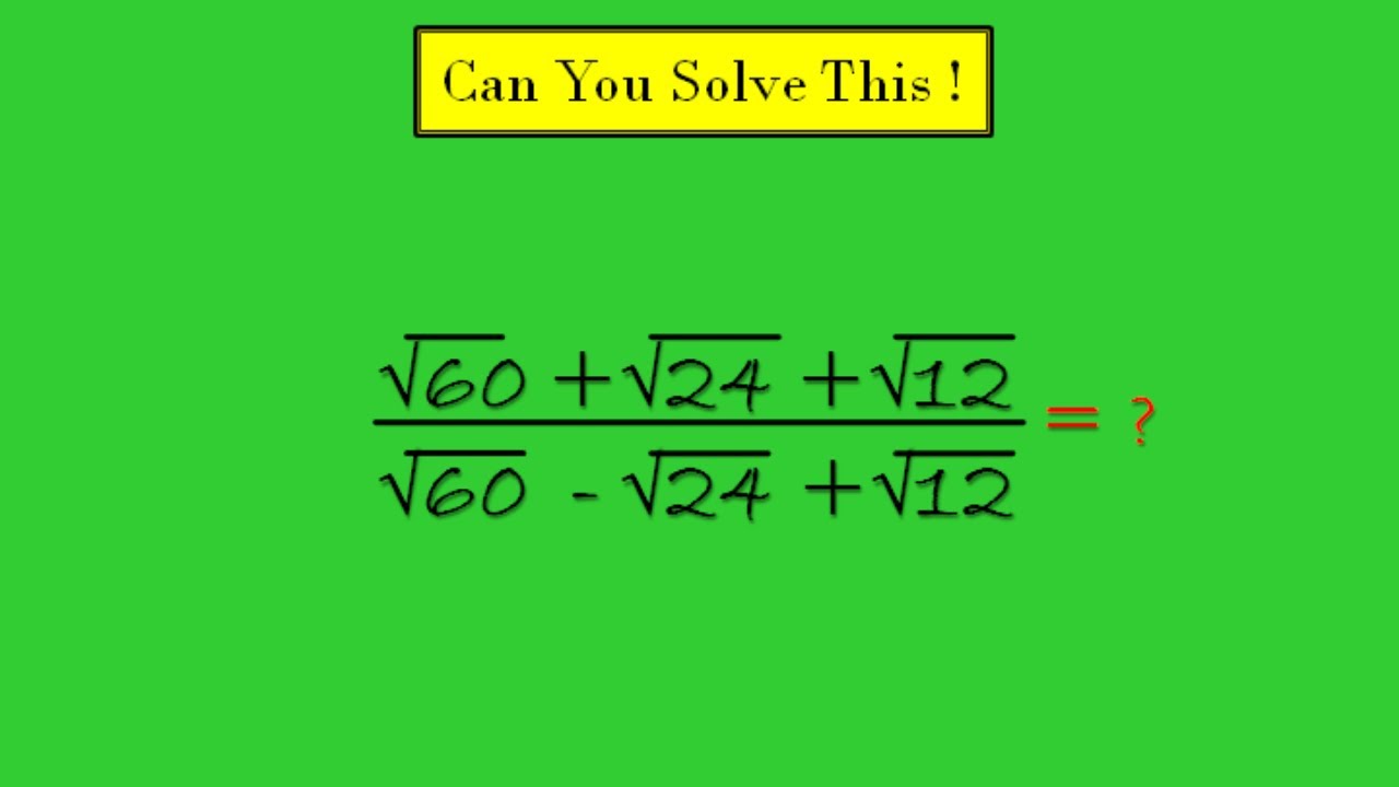Japanese │ A Nice Square Root Algebra Problem│ Math Olympiad - YouTube