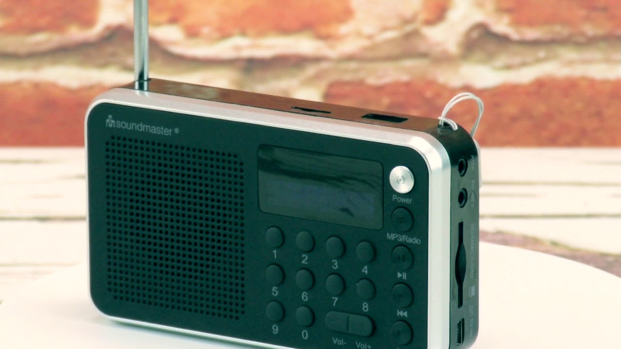 soundmaster TR150SW Rechargeable FM Portable Radio With Speaker - YouTube
