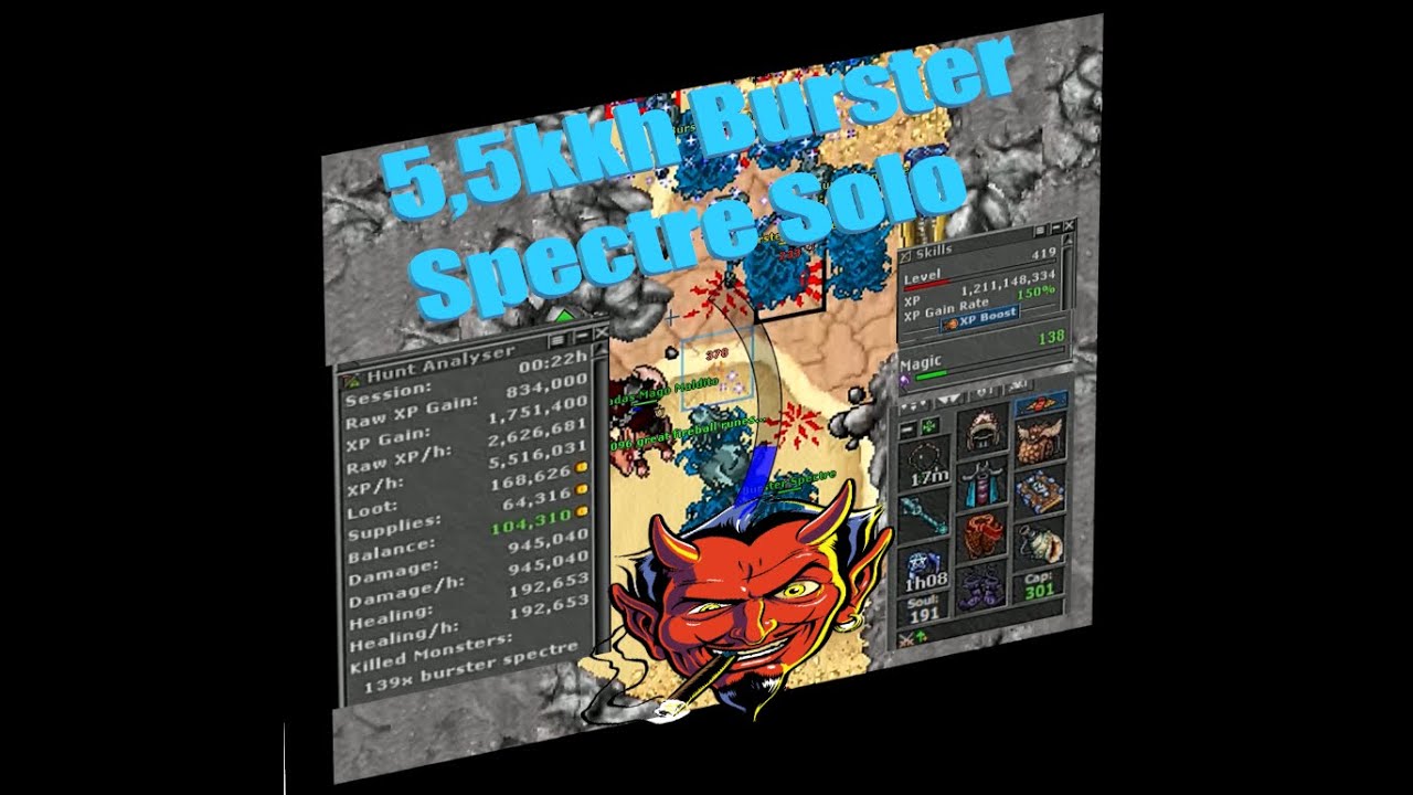 TIBIA - 2023 - MS 419 - BURSTER SPECTRE SOLO 5,5kkh exp - YouTube