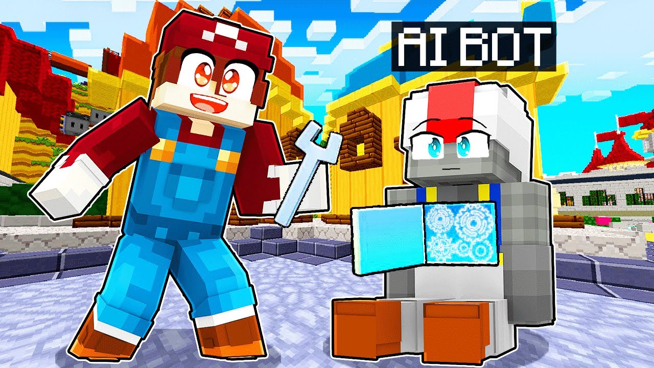 AI Robots INVADE The Mushroom Kingdom! | Minecraft Mario Movie Life [15 ...