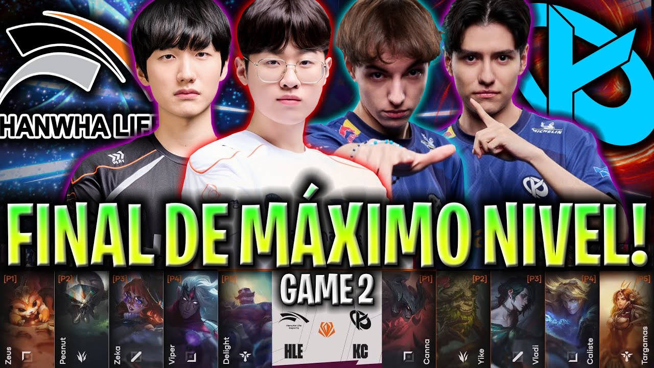 MÁXIMO NIVEL EN LA GRAN FINAL!😱ZEUS SACA SU GNAR!🔥 | HLE vs KC Game 2 ...