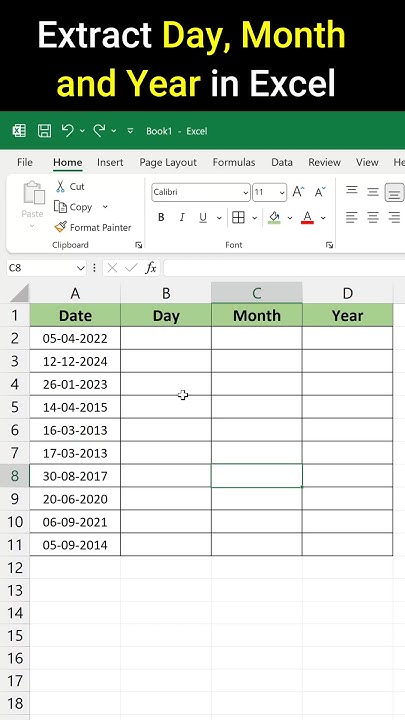 Excel Interview Question Day Month And Year In Excel Excel Exceltips Exceltutorial Shorts 1994