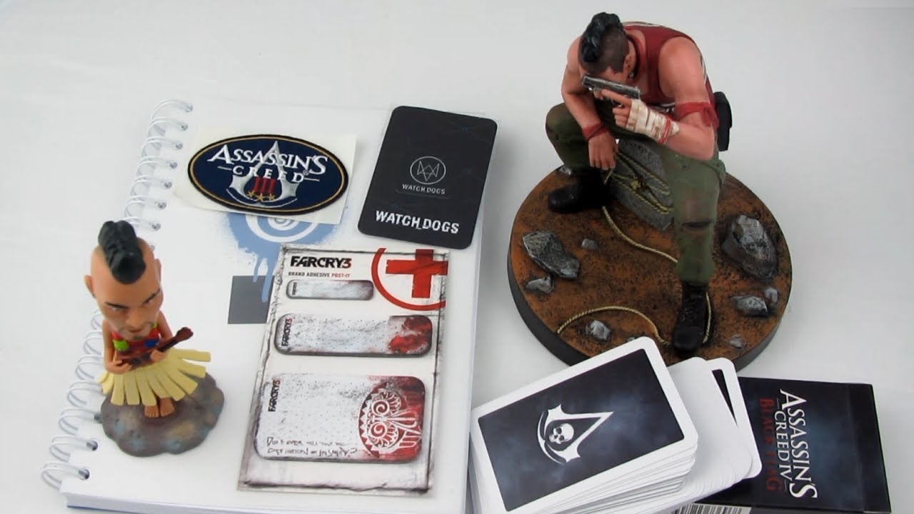 Ubisoft Collectibles: Far Cry 3, Assassin's Creed 3-4, Watch Dogs - YouTube
