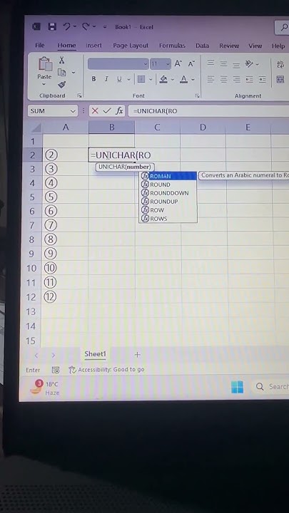 Unichar in Excel ⁠ excel #exceltutorial #exceltips #excelshortcuts @Gen-Z-Techie - YouTube