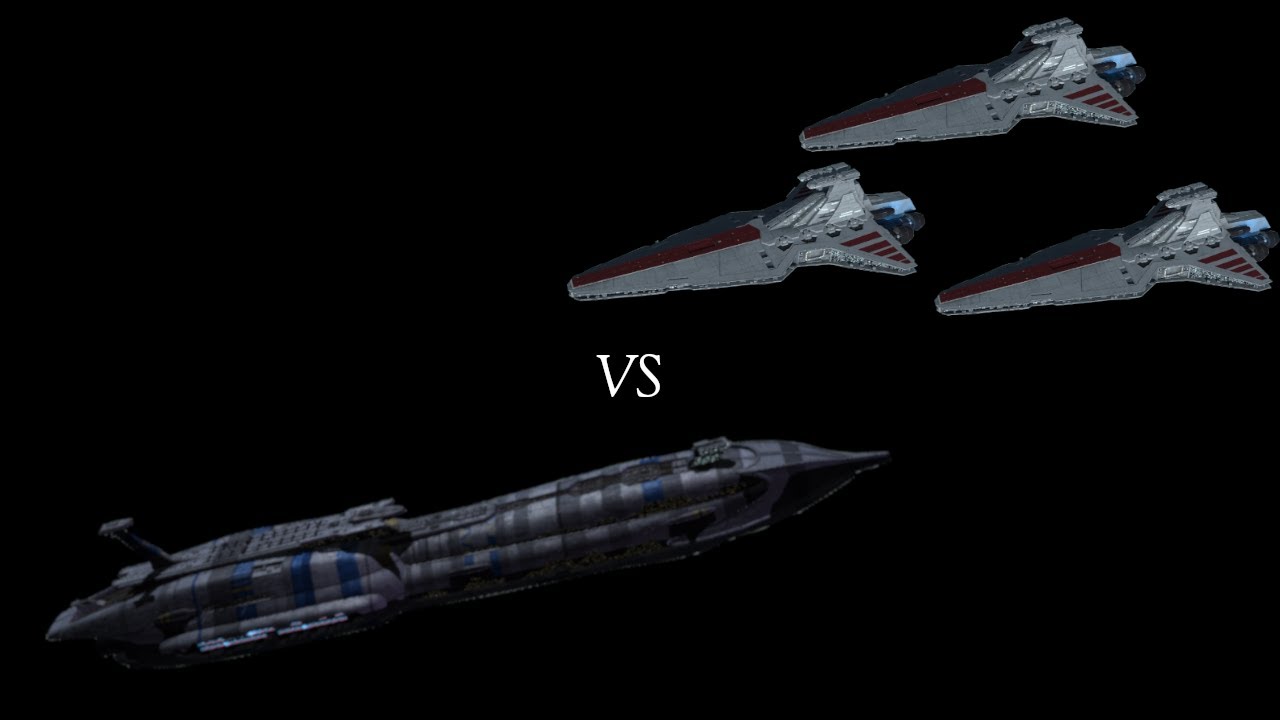 Providence Dreadnought VS Venator Star Destroyer Fleet (Empire at War ...