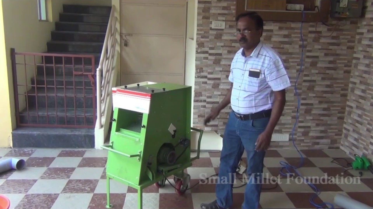 Small Millet Portable Impact Huller - YouTube