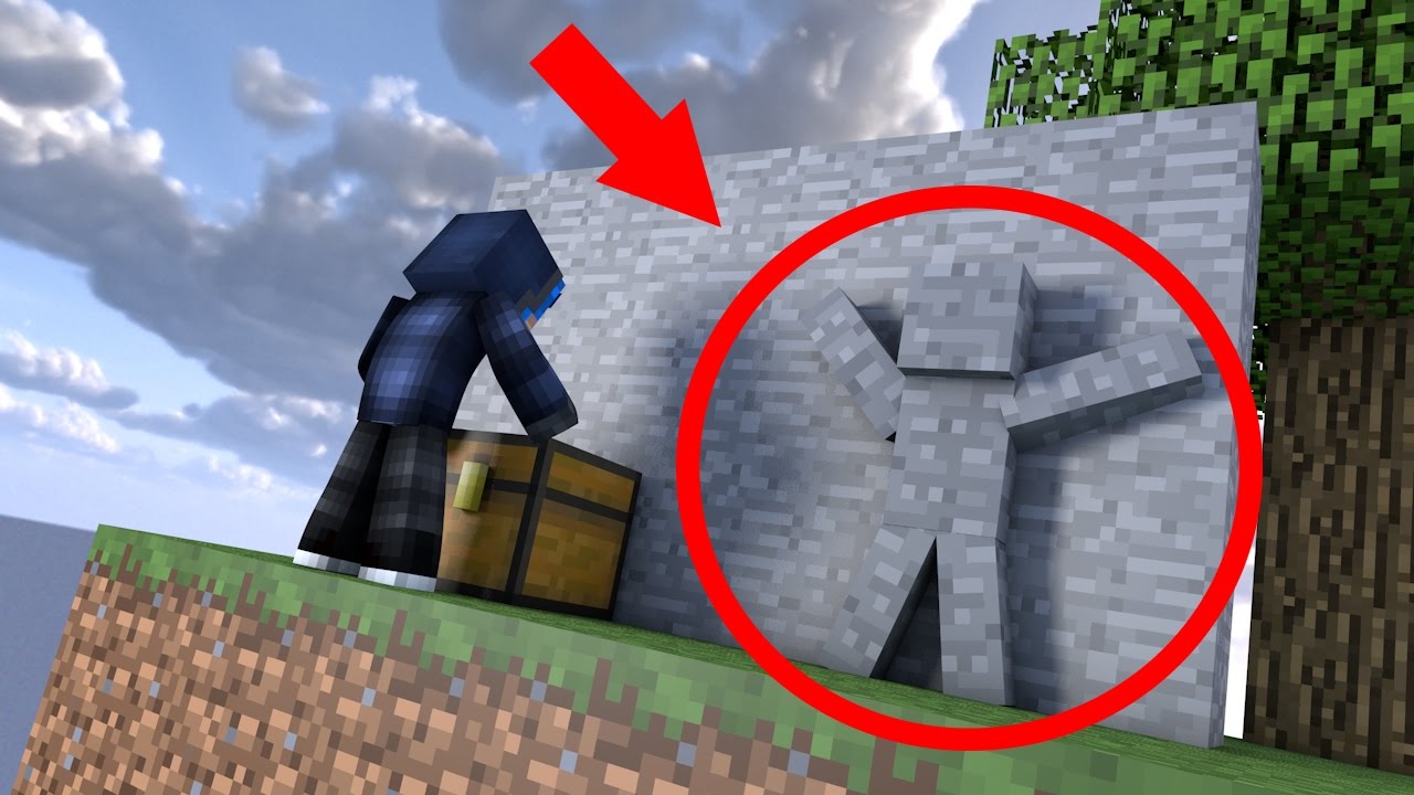 I AM STONE! | Minecraft SKYWARS TROLLING (I AM STONE CHALLENGE!) - YouTube