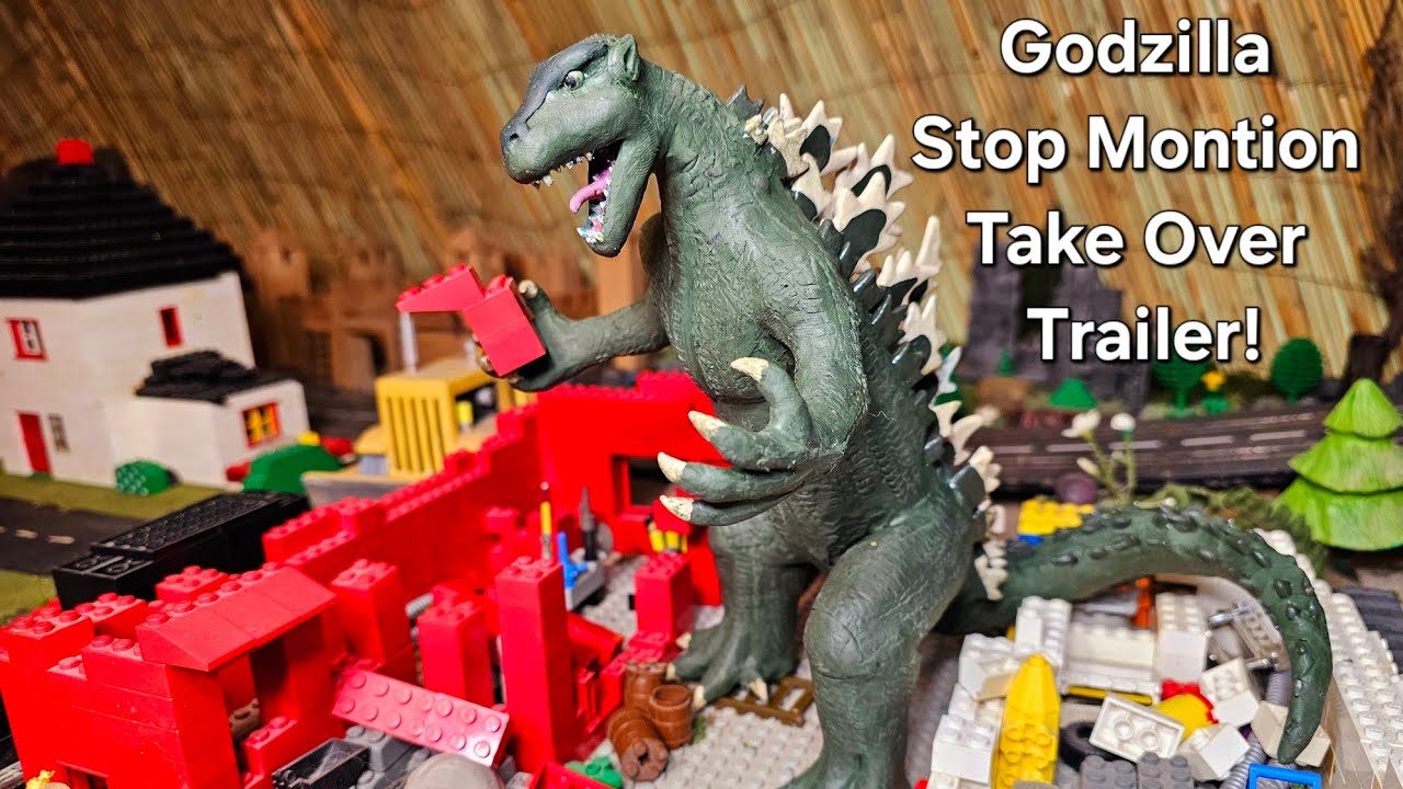 Godzilla Stop Motion Take Over - Movie Monster Attacks City Trailer ...