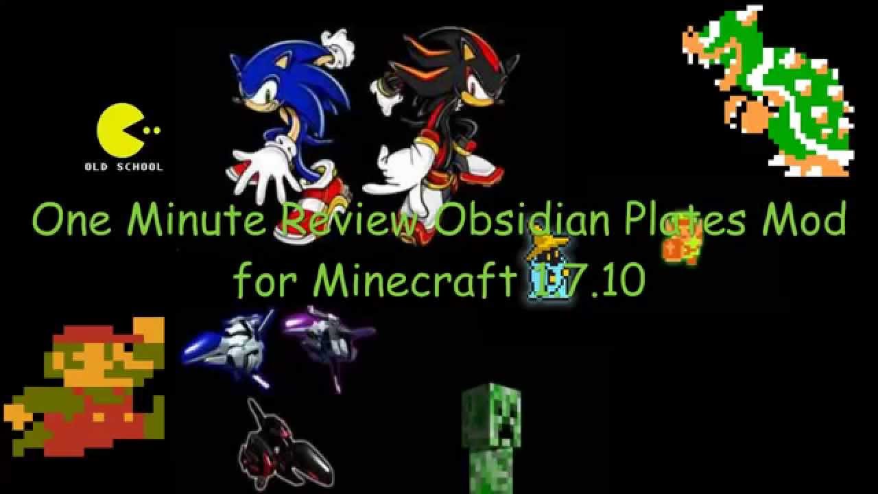 Obsidian Plates Mod! For Minecraft 1.7.10 In One Minute! - YouTube