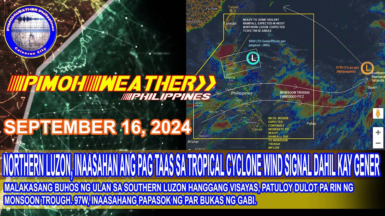 BAGYONG GENER, TATAWIRIN ANG KALUPAAN NG NORTHERN LUZON. TROPICAL ...