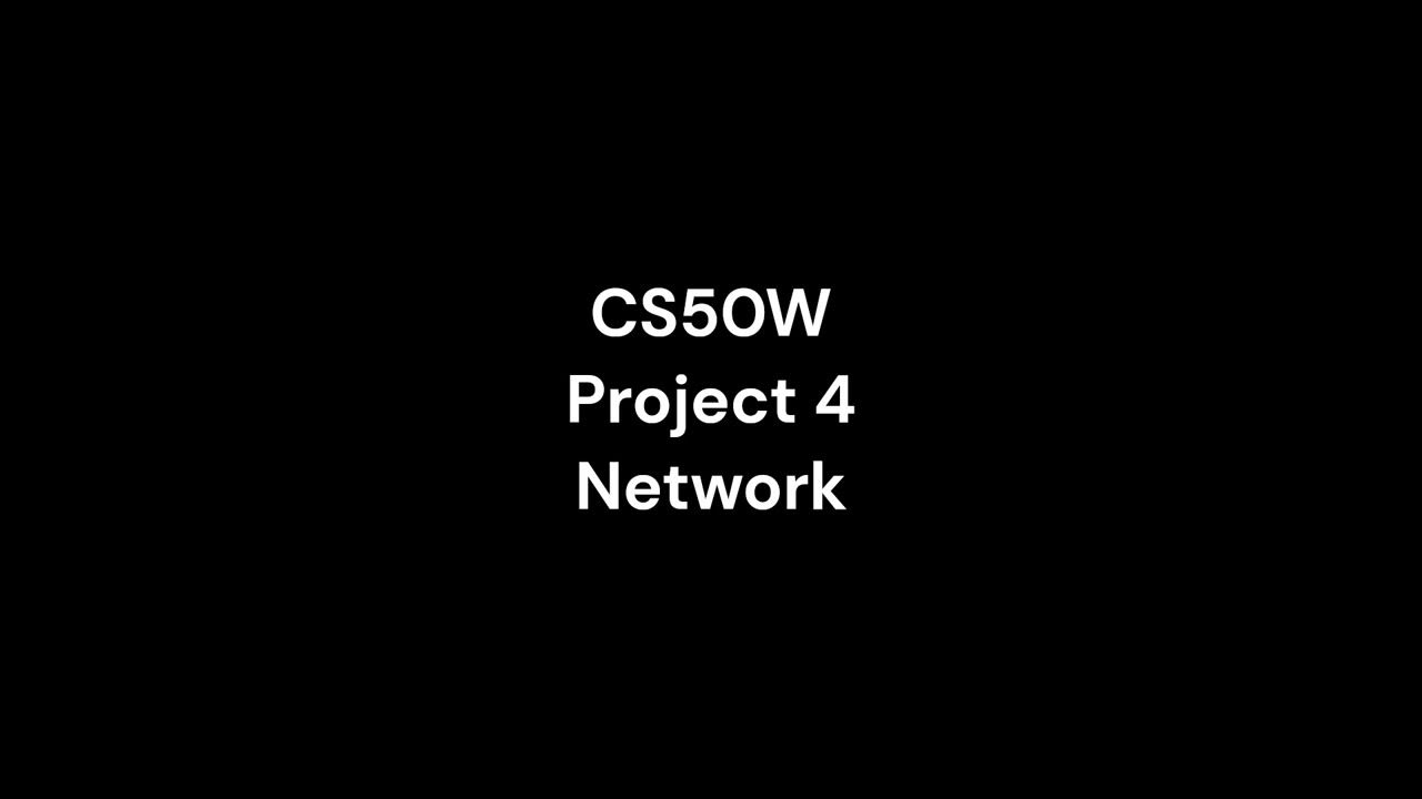 cs50w project 4 - Network - YouTube
