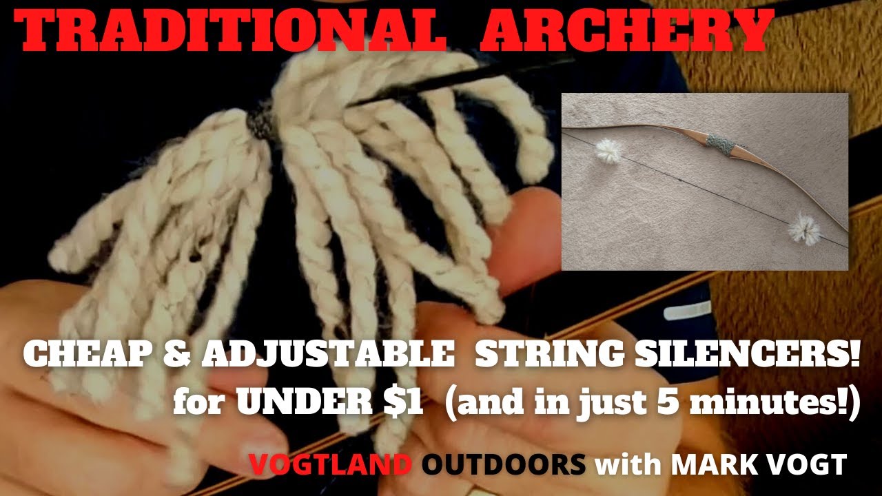 Traditional Archery - Cheap & Adjustable String Silencers ! - YouTube
