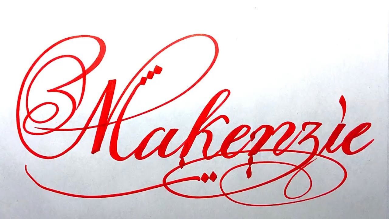 Makenzie Name Signature Calligraphy Status | How to write with Cut ...
