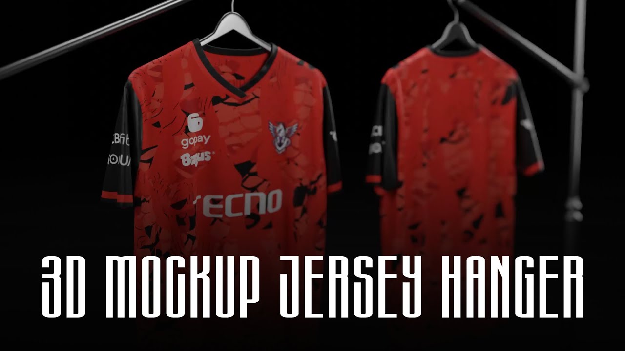3D Mockup Jersey Hanger Animasi Angin & Rotasi 360 Derajat - YouTube