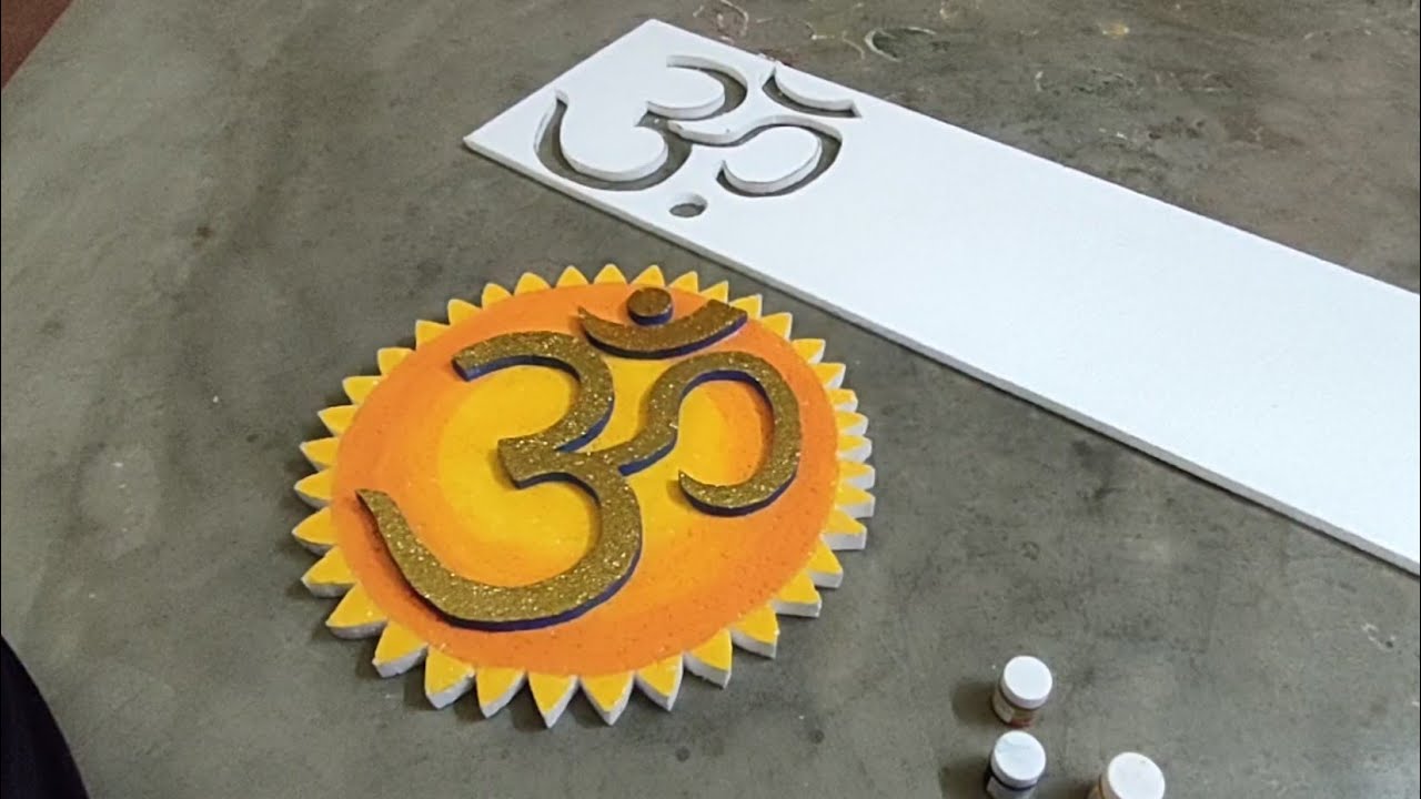 DIY - How to make OM design //Best thermocol crafts ideas// CREATIVE ...
