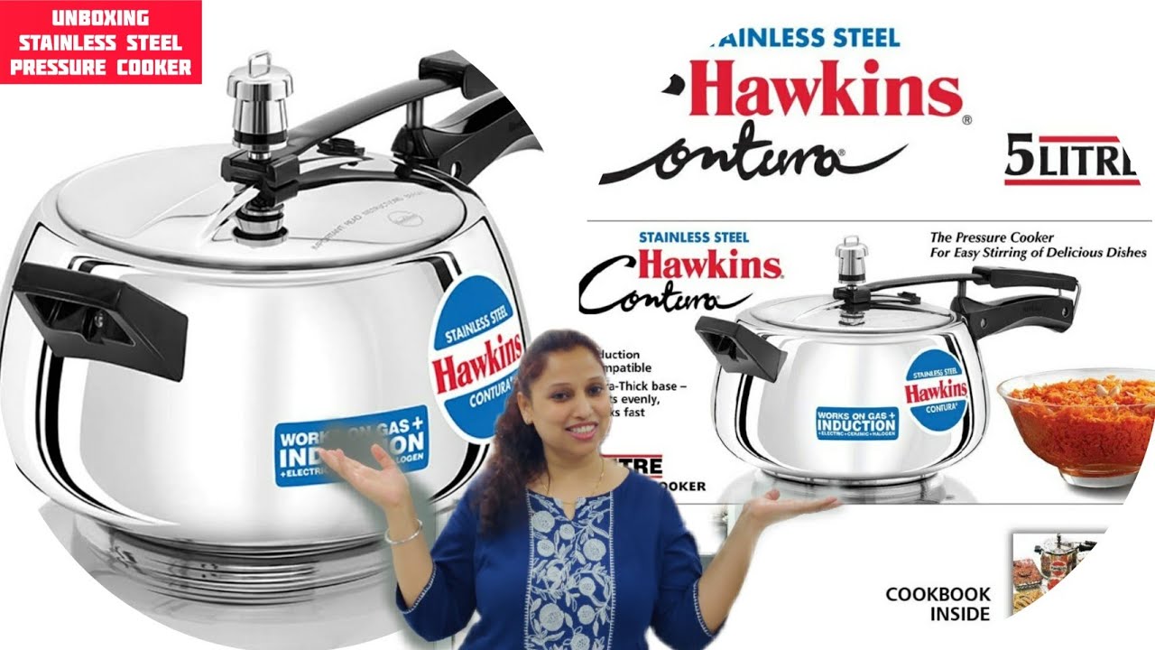 Hawkins Pressure cooker🔥 5L Hawkins Contura Stainless Steel Pressure ...
