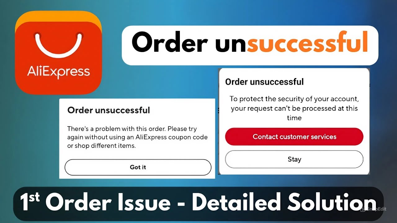 AliExpress Order Fulfillment Issue Solved | Order Not Successful ...