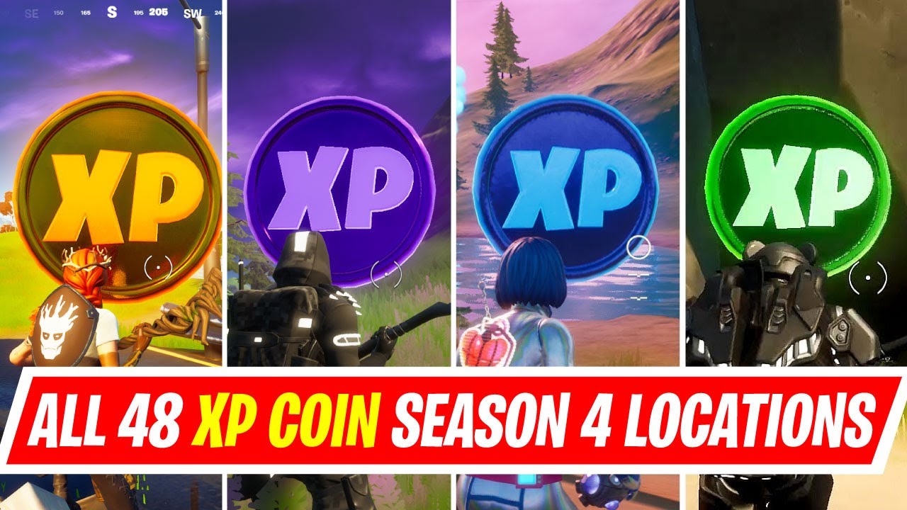 All XP Coin Locations in Fortnite Chapter 2 Season 4 (Week 1-5) - Gold ...