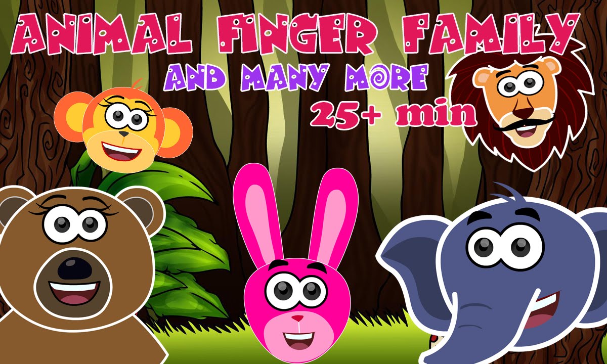 Finger Family Collections | Finger Family Animals Family Nursery Rhymes ...