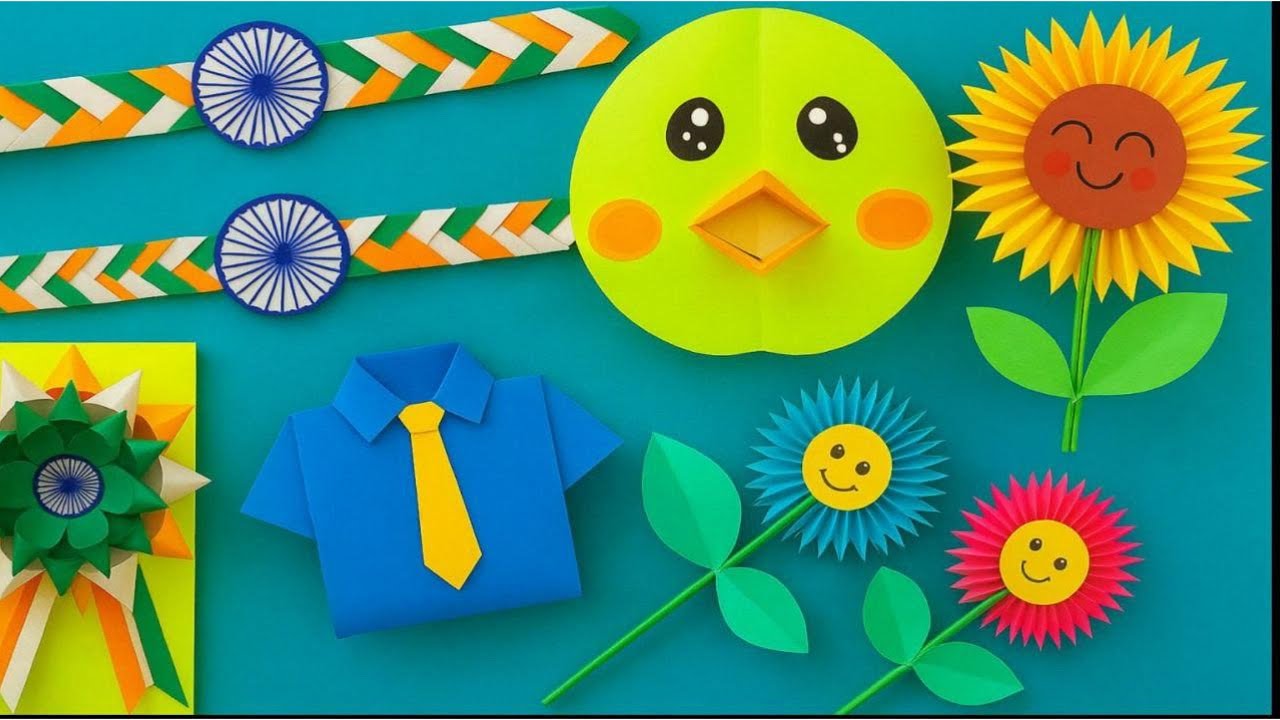 🎨 Easy Paper Art Ideas for Kids | Fun & Colorful Crafts at Home - YouTube