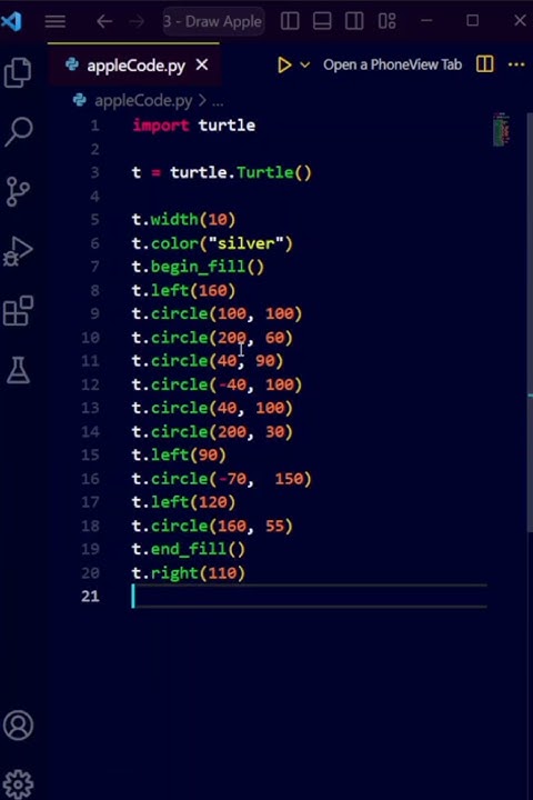Draw Apple Logo Using Python Turtle π Turtlegraphics Python Youtube