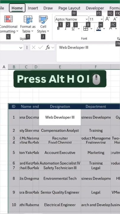 Arange data in excel#excel#exceltips #computer#windows#trend#trickshots #exceltips#shortcutkeys# ...