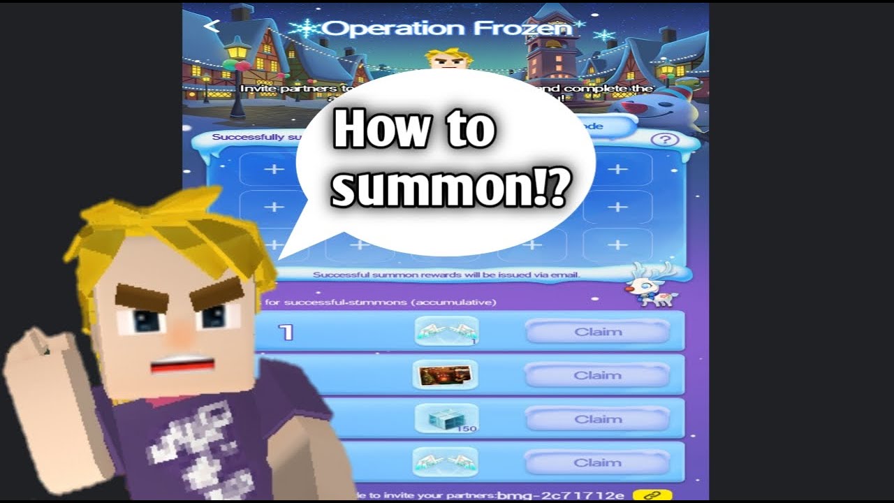 How to Summon friend easily, Step by Step no cut. OPERATION FROZEN bmgo ...