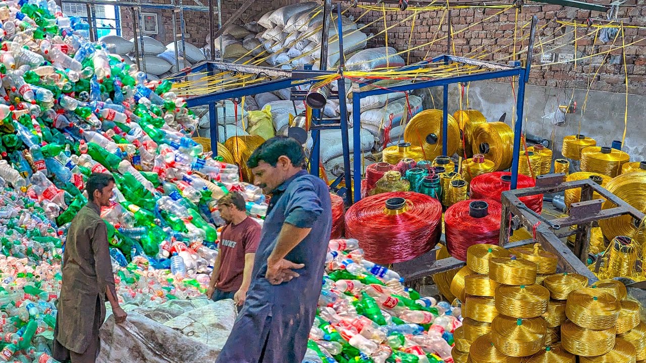 Million Waste Bottles Convert into Polyester Fiber | Plastic Bottles ...