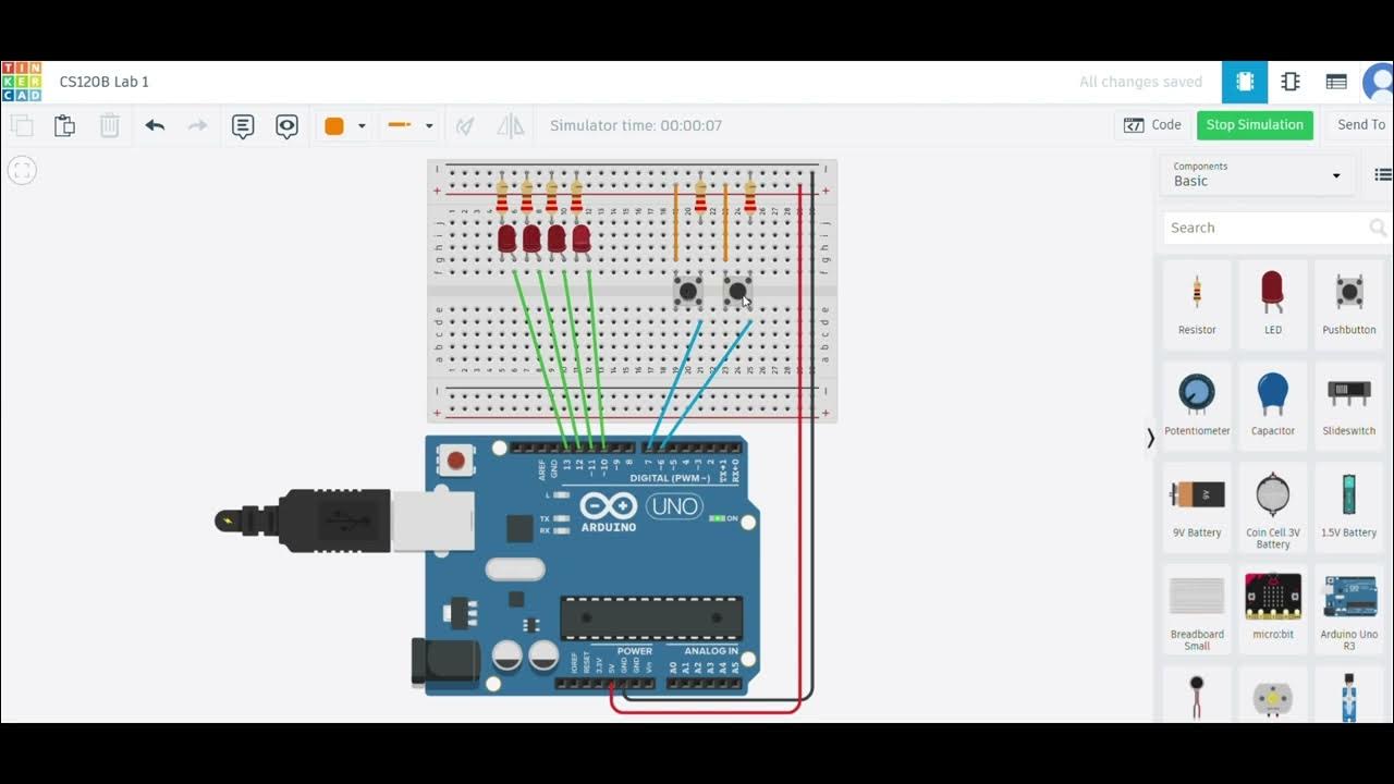 CS120B - Lab 1 (Part 1) - YouTube