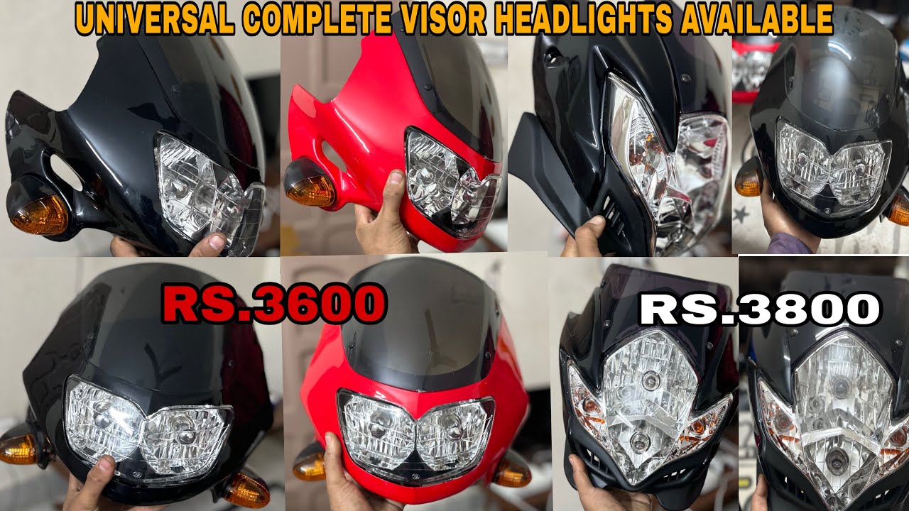 Universal Headlights Available | Complete Visor Headlights For Honda cd ...