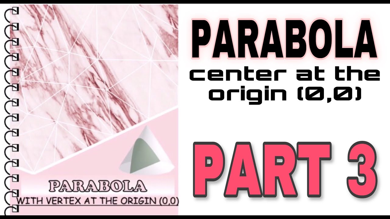 Parabola with center at the origin (0,0) - part 3 || (Pre-calculus ...