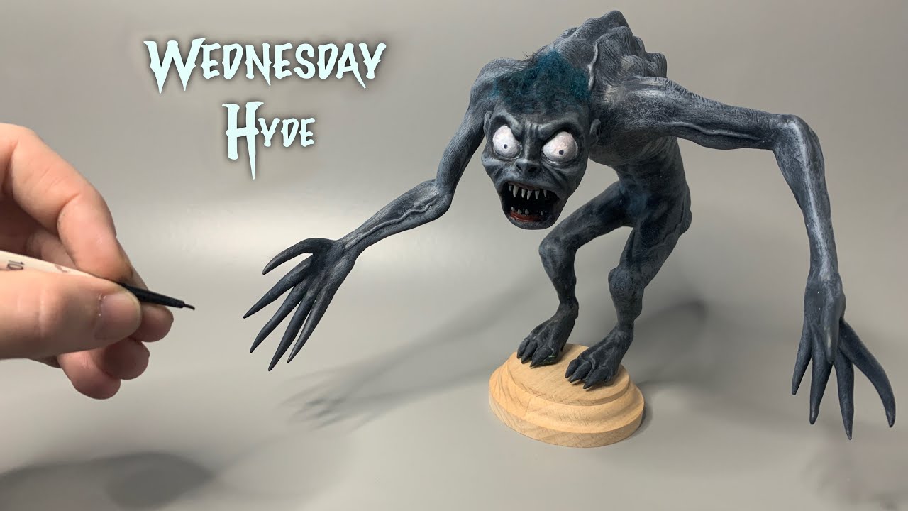 How To Make the Hyde Monster from Wednesday on Netflix / Polymer Clay ...
